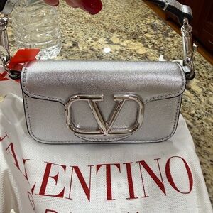 Valentino | Bags | Valentino Metallic Silver Mini Bag | Poshmark